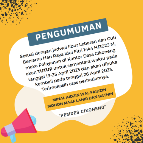 PENGUMUMAN LIBUR LEBARAN DAN CUTI BERSAMA | Cikoneng